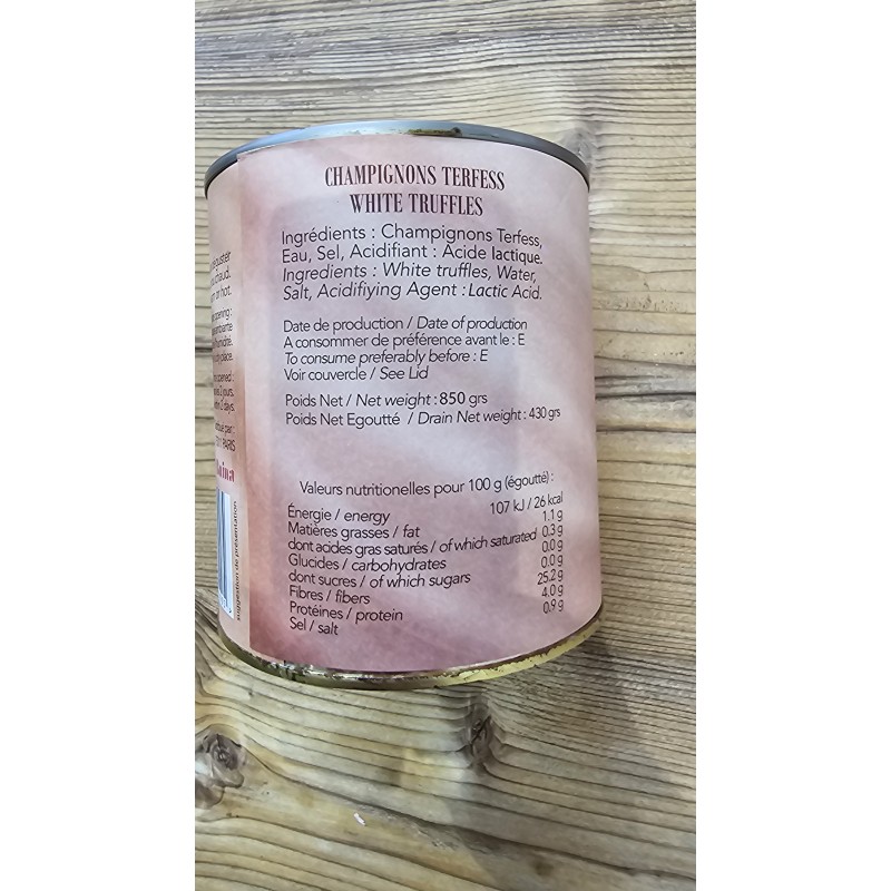 Terfess / champignons / truffes blanches